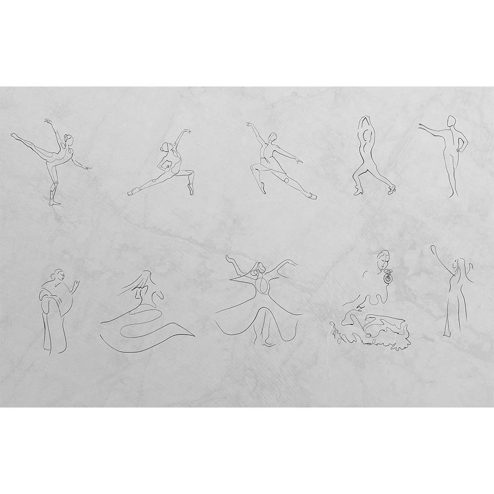 Minimalist Human Figure Line Art Drawings - Ballet and Contemporary ...
