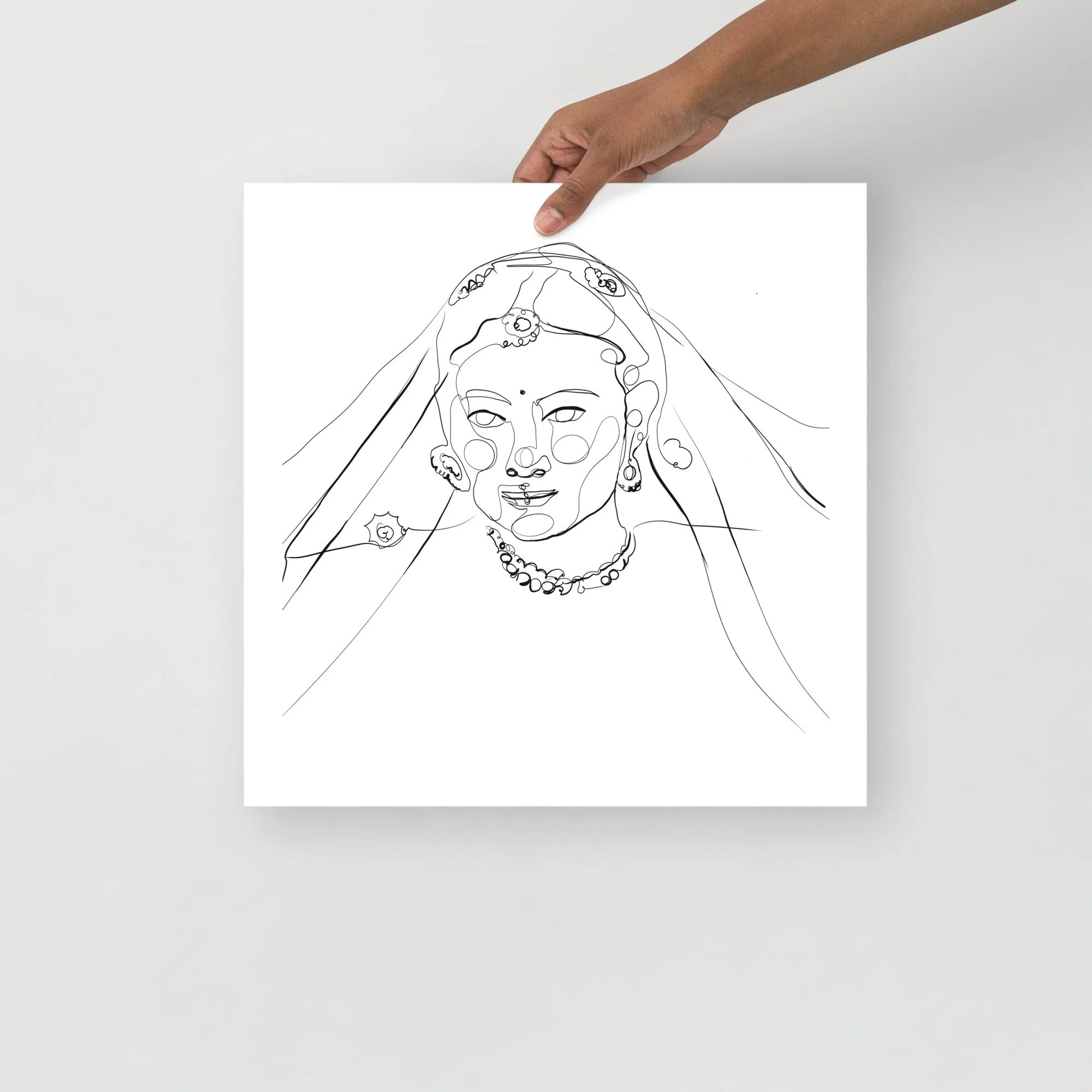 Radha Krishna Line Drawing