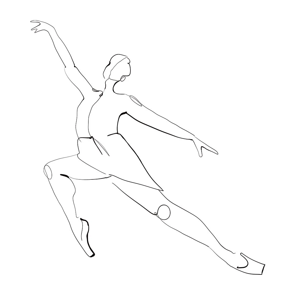 Minimalist Line Art Drawings and Watercolors— Human figure ...