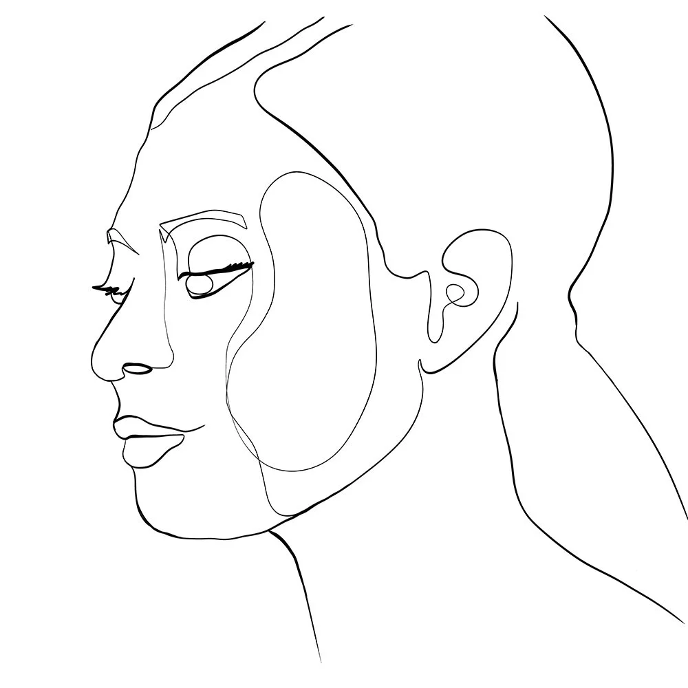 Minimalist Line Art Drawings and Watercolors— Human figure ...