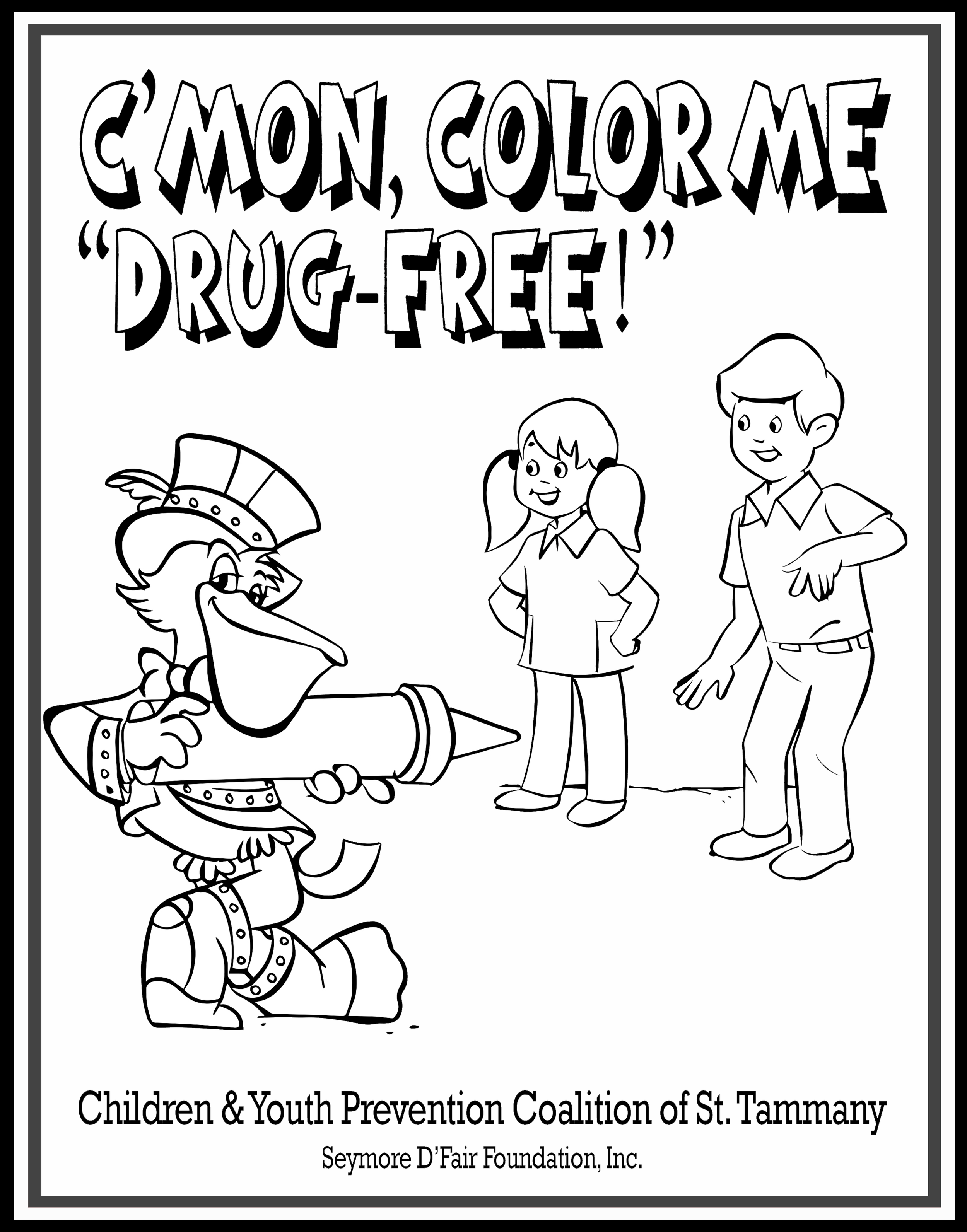 Drug Free Coloring Pages Printable Sketch Coloring Page