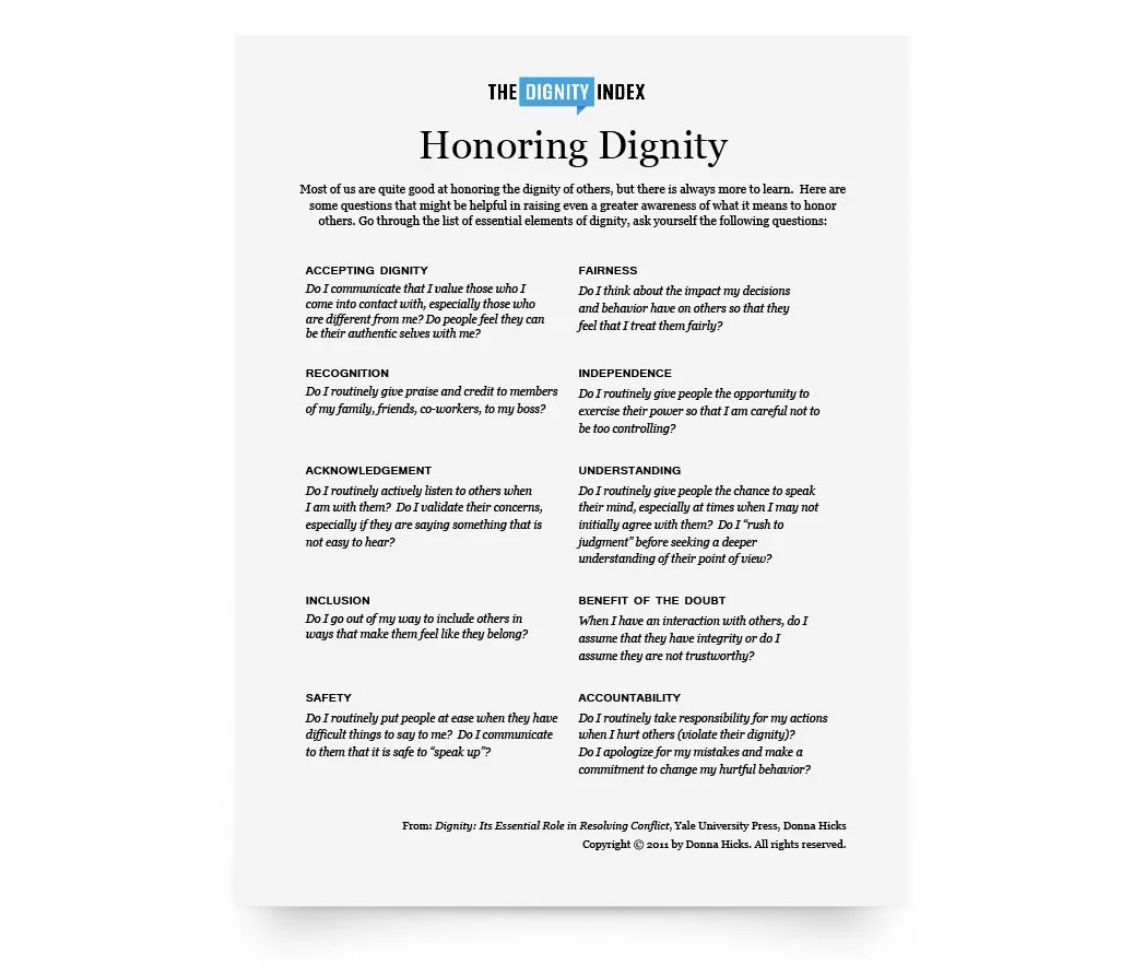 Resources — The Dignity Index