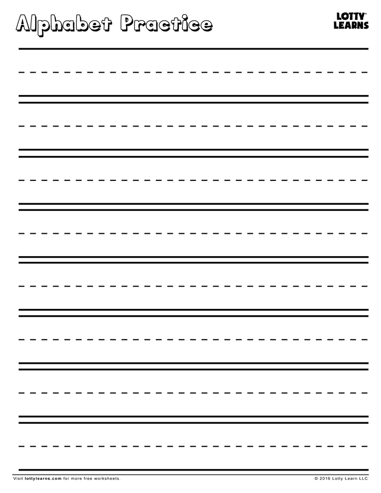 Worksheet Alphabet Practice — Lotty Learns