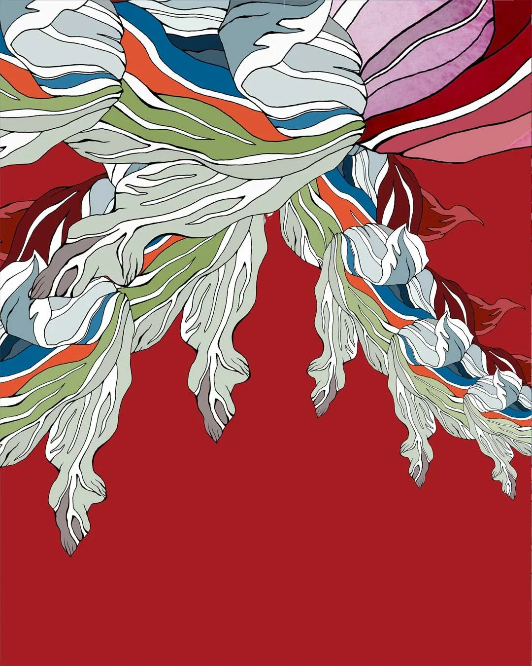 Red Flower Print — MENG