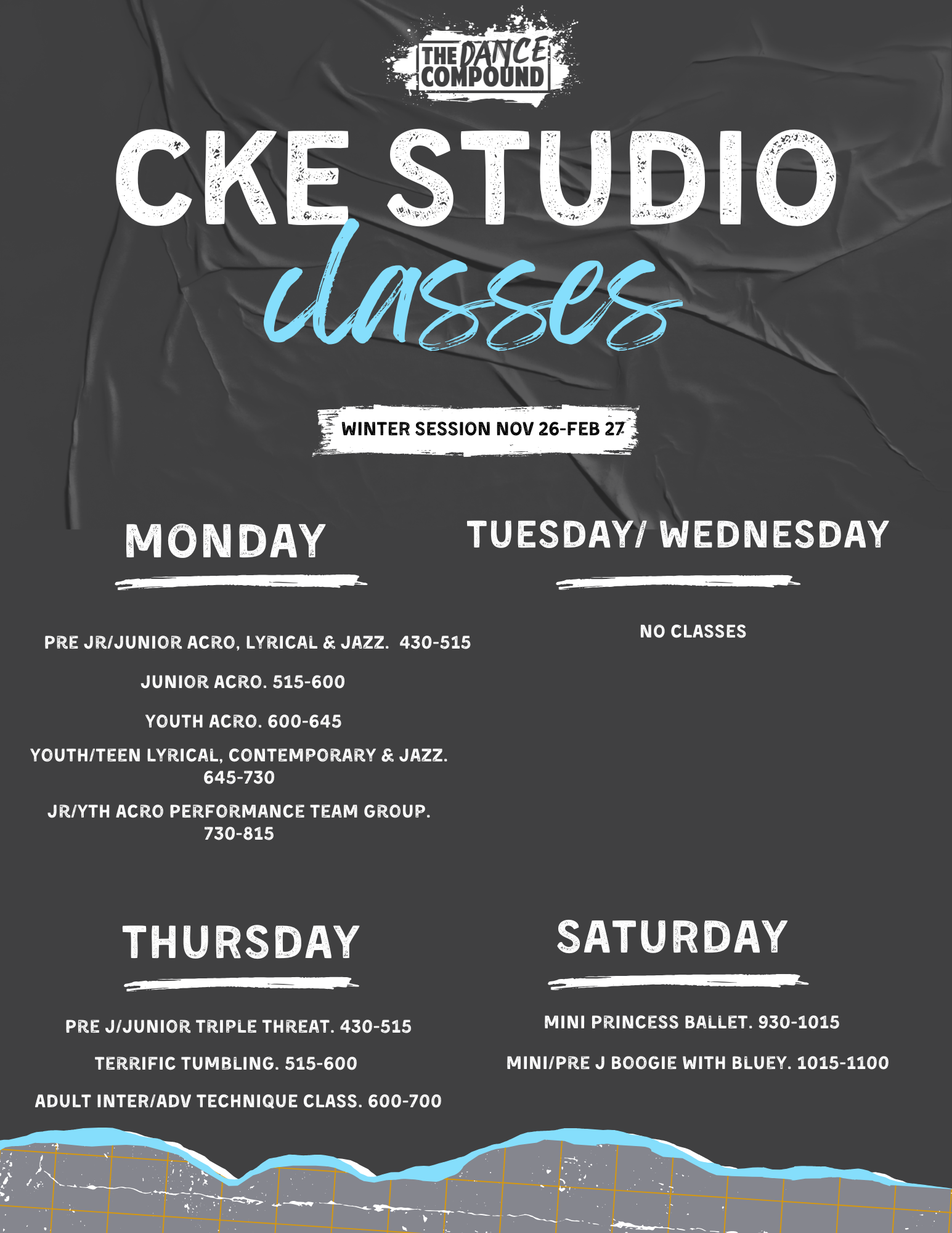 Schedule & Pricing — The Dance Compound