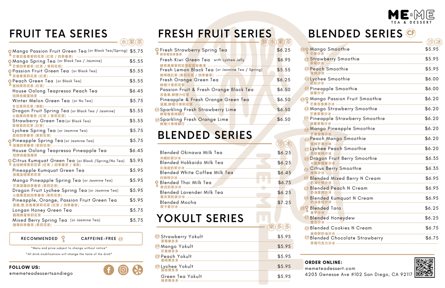 Me·Me Tea & Dessert - San Diego