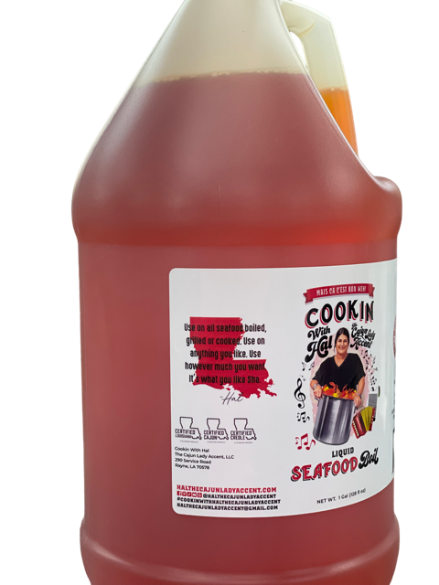 Liquid Seafood Boil 1 Gallon — Hal the Cajun Lady Accent
