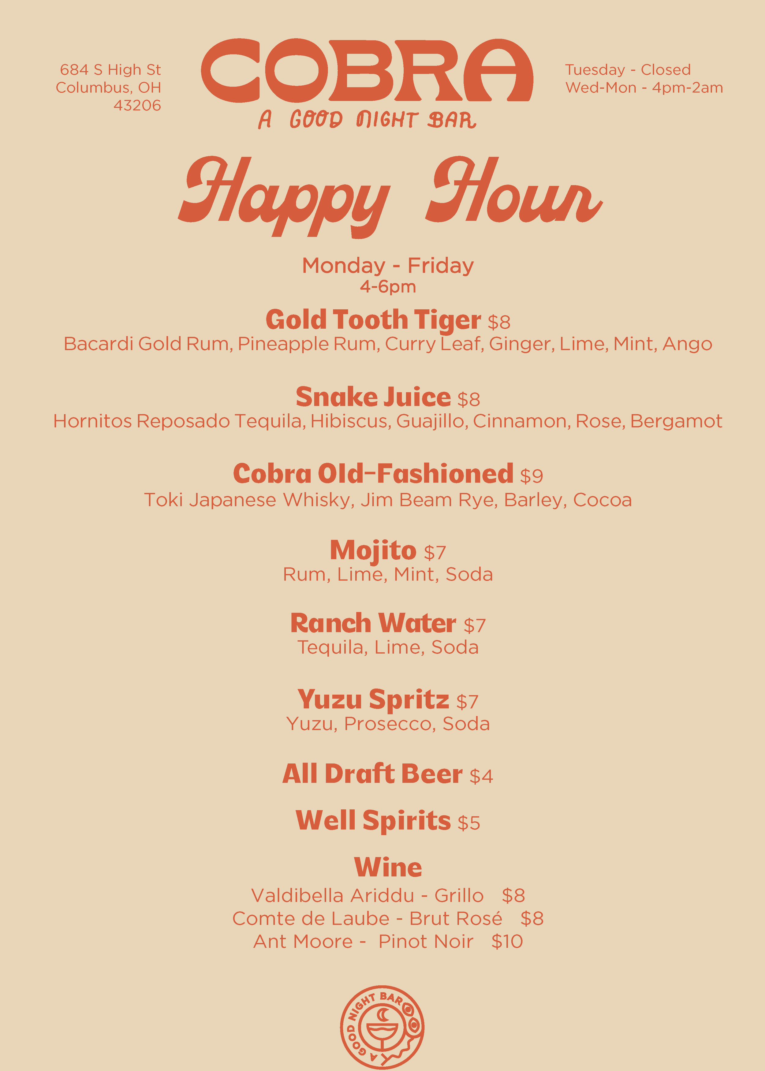 Happy Hour — COBRA