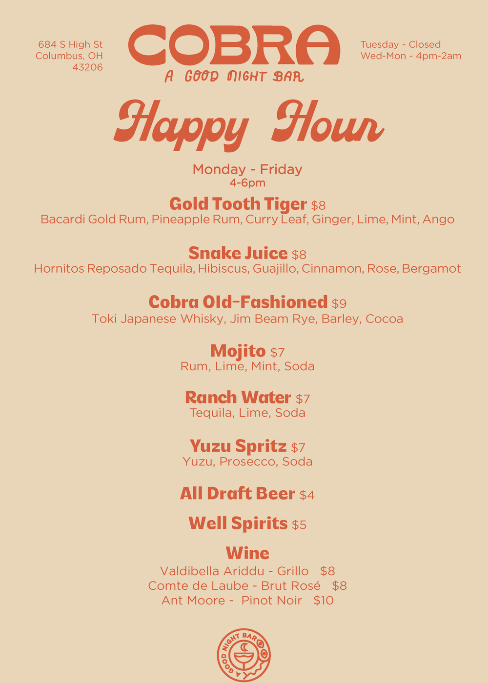 Happy Hour — COBRA