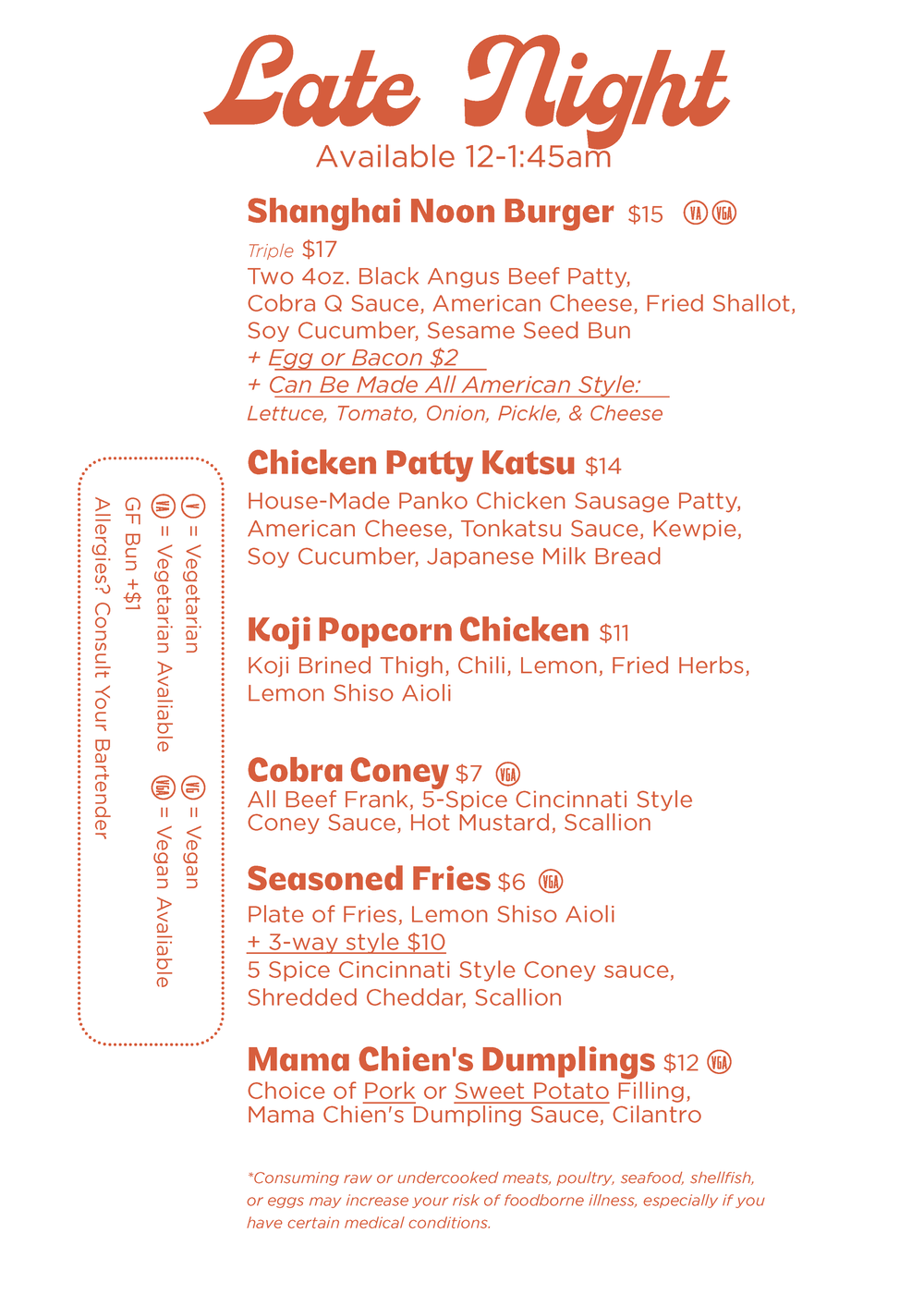Menu 1 — COBRA
