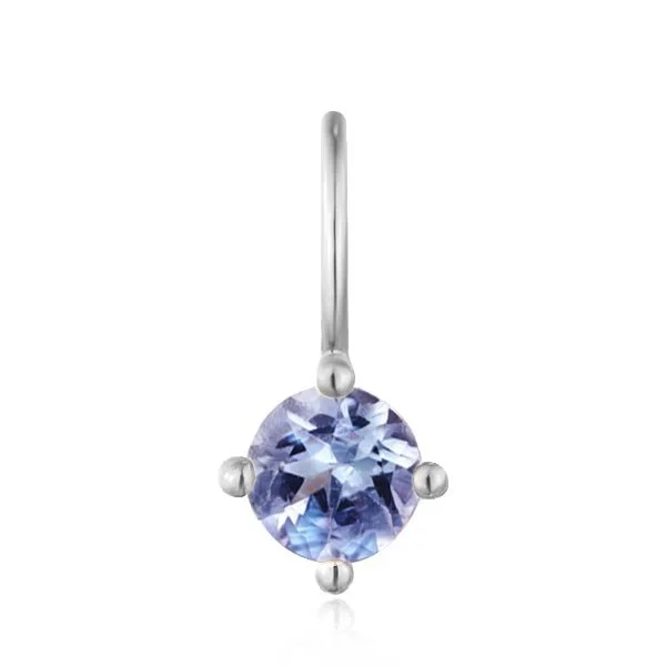 Azteca White Sapphire Square Pyramid Single Piercing — Either Ore ...