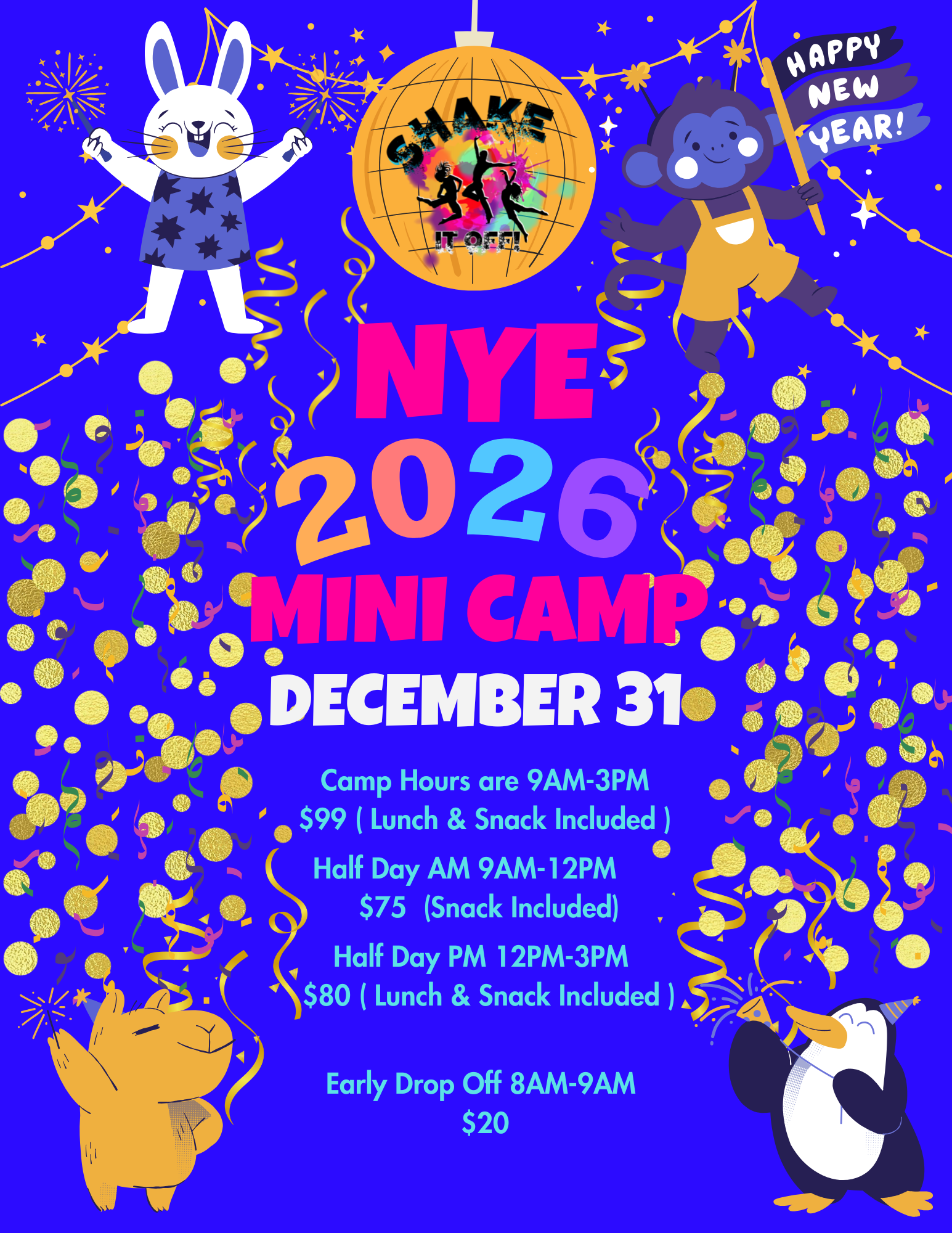 Fall/Winter/Spring Mini Camps — Shake it Off