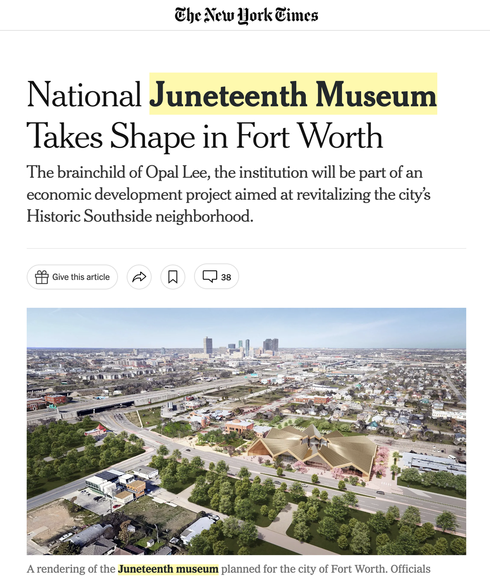 National Juneteenth Museum Takes Shape in Fort Worth — NJM