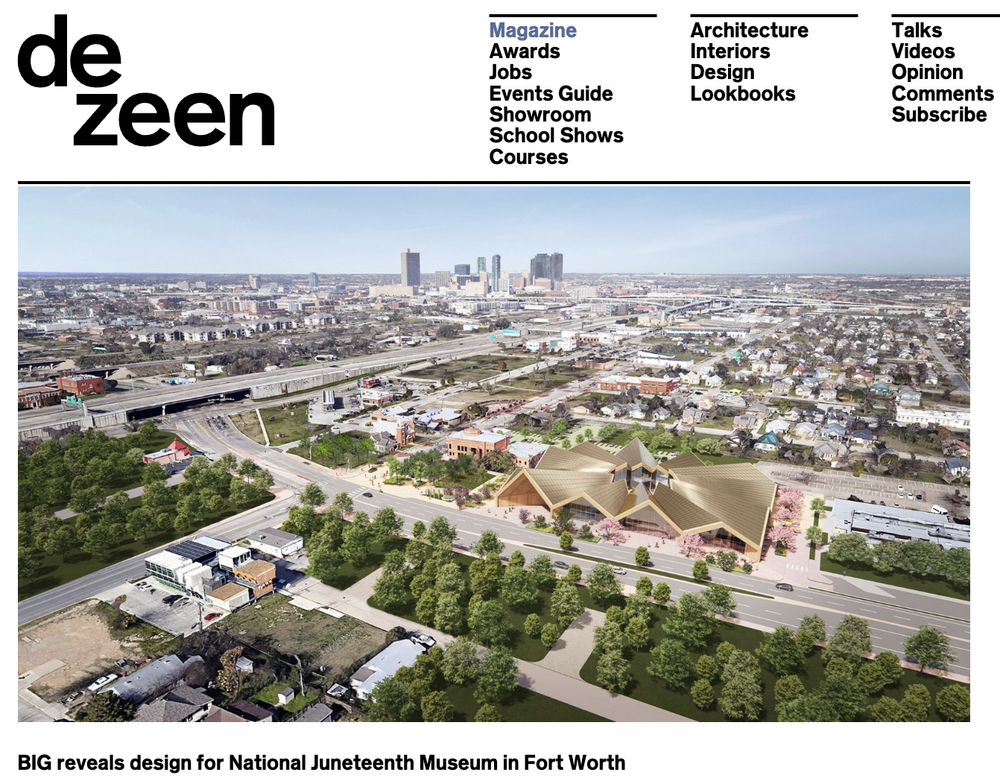 BIG reveals design for National Juneteenth Museum in Fort Worth — NJM