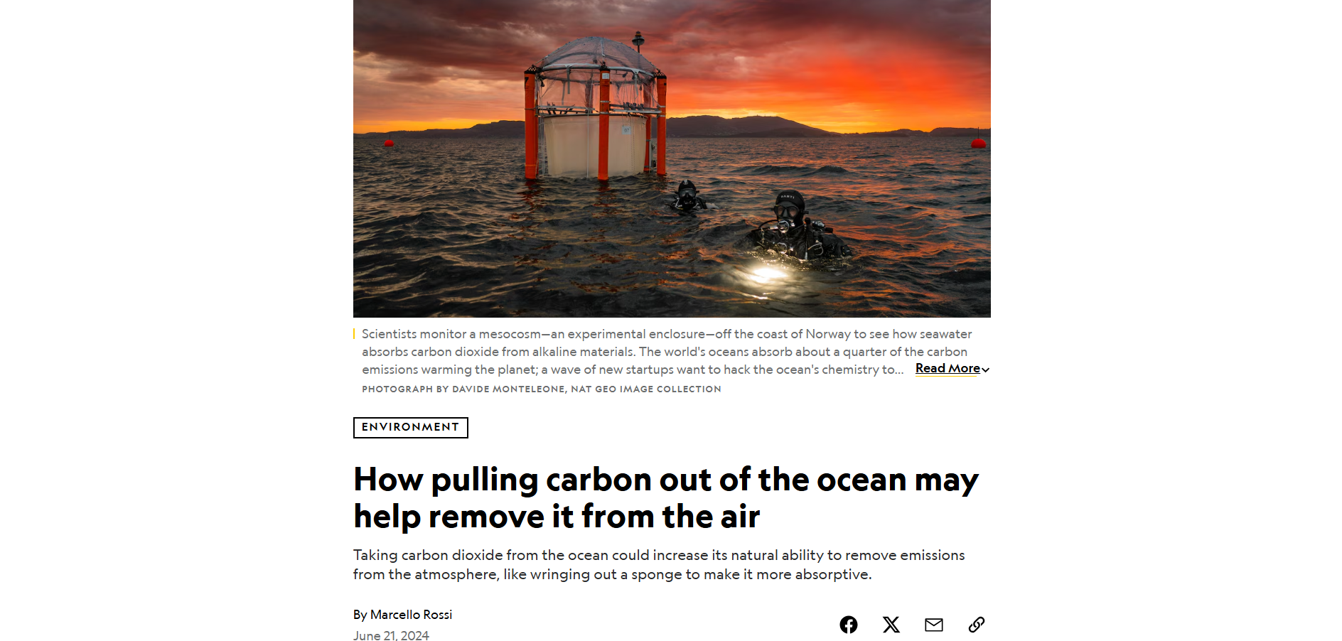 National Geographic Spotlights SeaO2's Breakthrough in Ocean Carbon ...