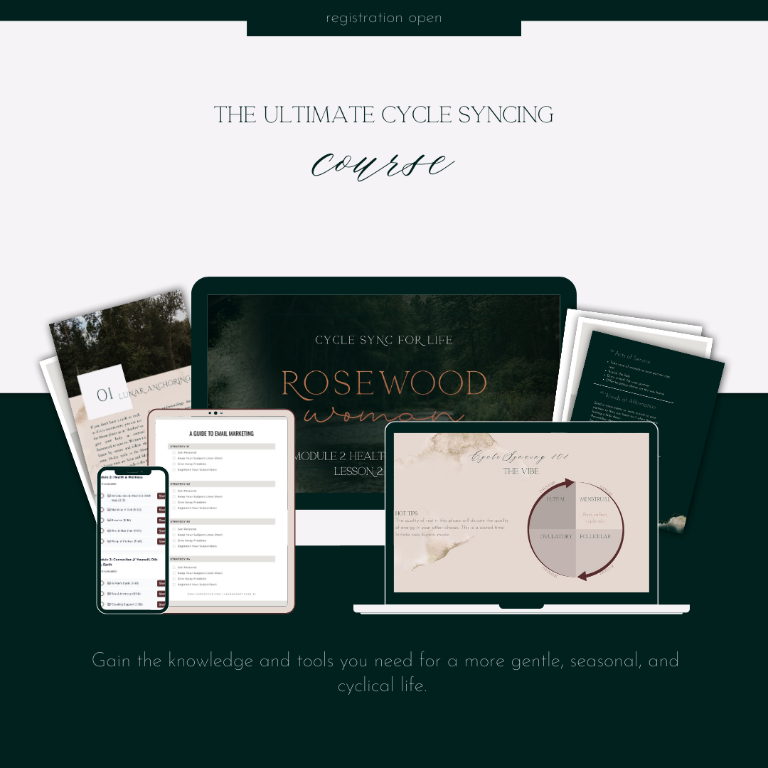 Cycle Sync For Life e-Course — Rosewood Woman