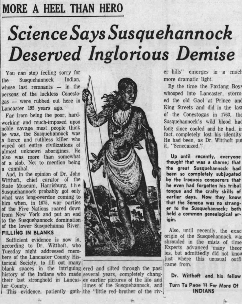 The 1941 Susquehannock Indian Reservation Bill — The Conestoga ...