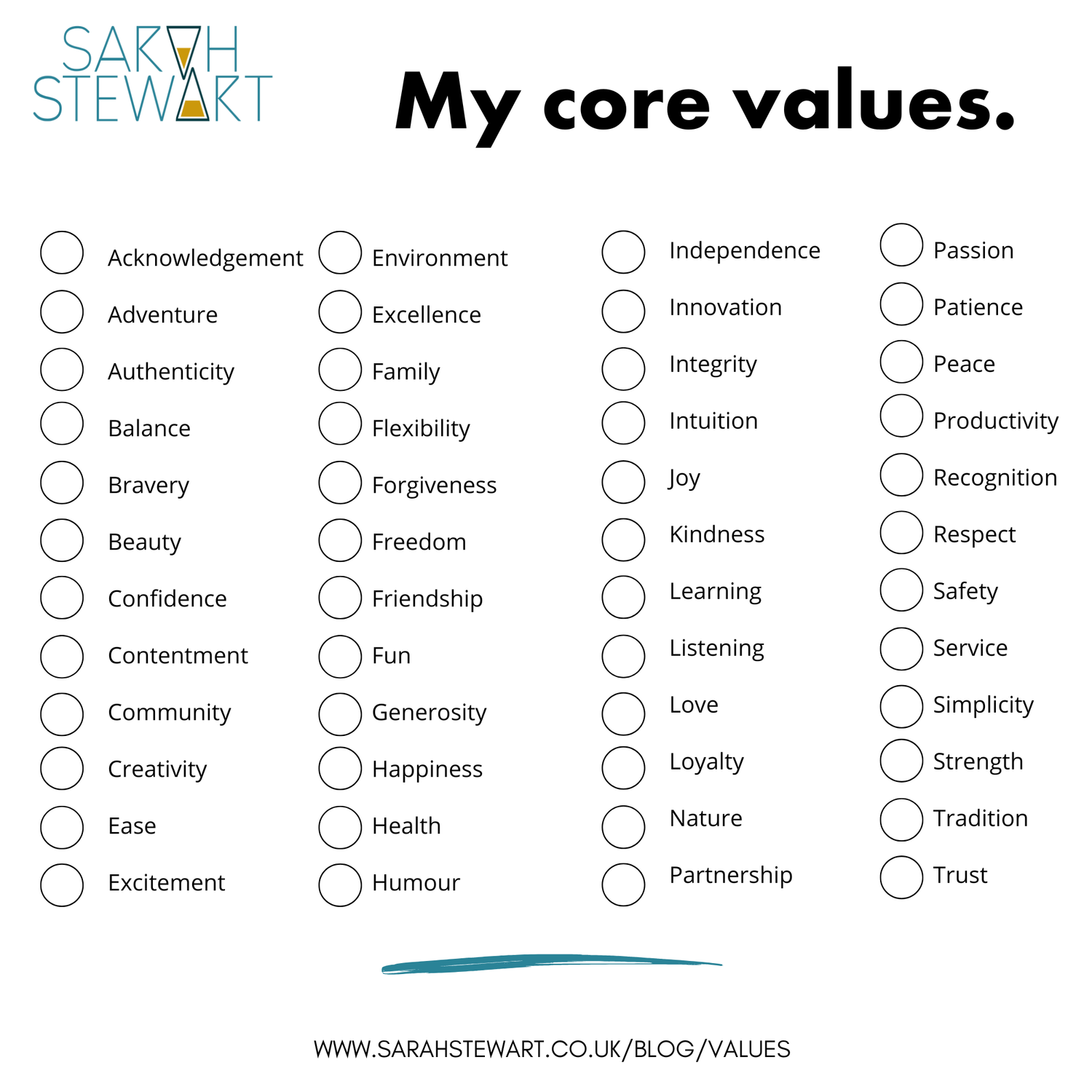 How to Identify Your Personal Values & Align Your Life — Sarah Stewart Ltd