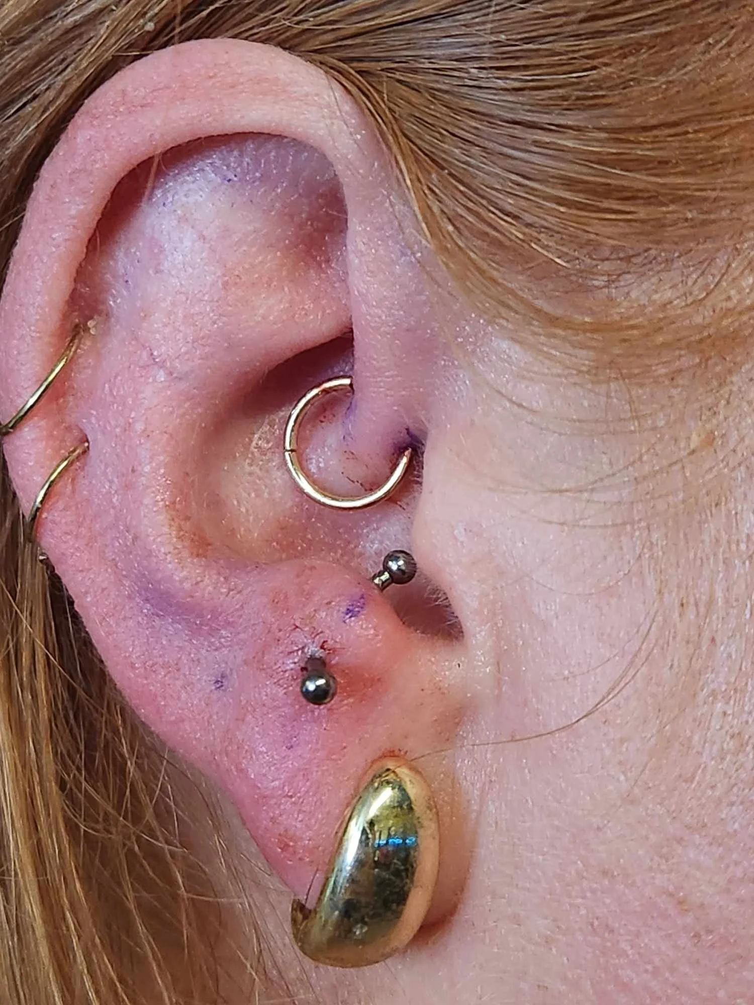 Triple Daith Piercing
