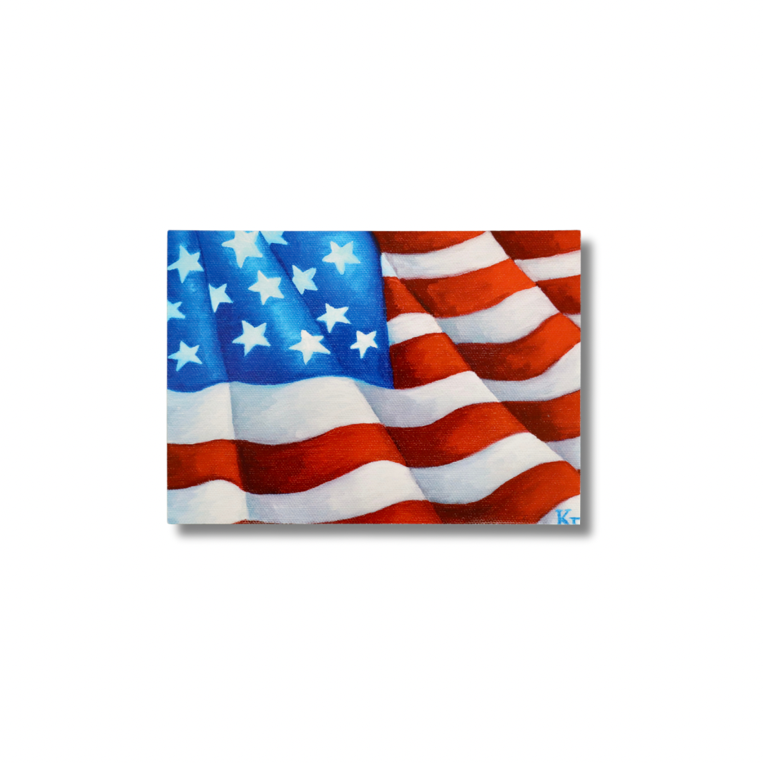 “U.S. Flag” 5x7 in. Limited Edition Print — Karly Farley Fine Art