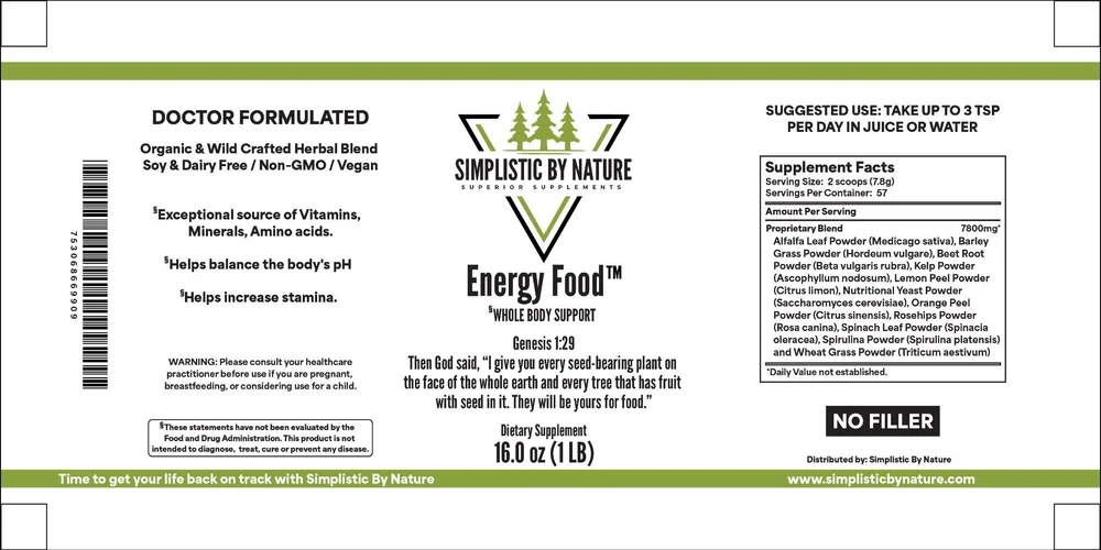 Energy Food™ — Simplistic By Nature