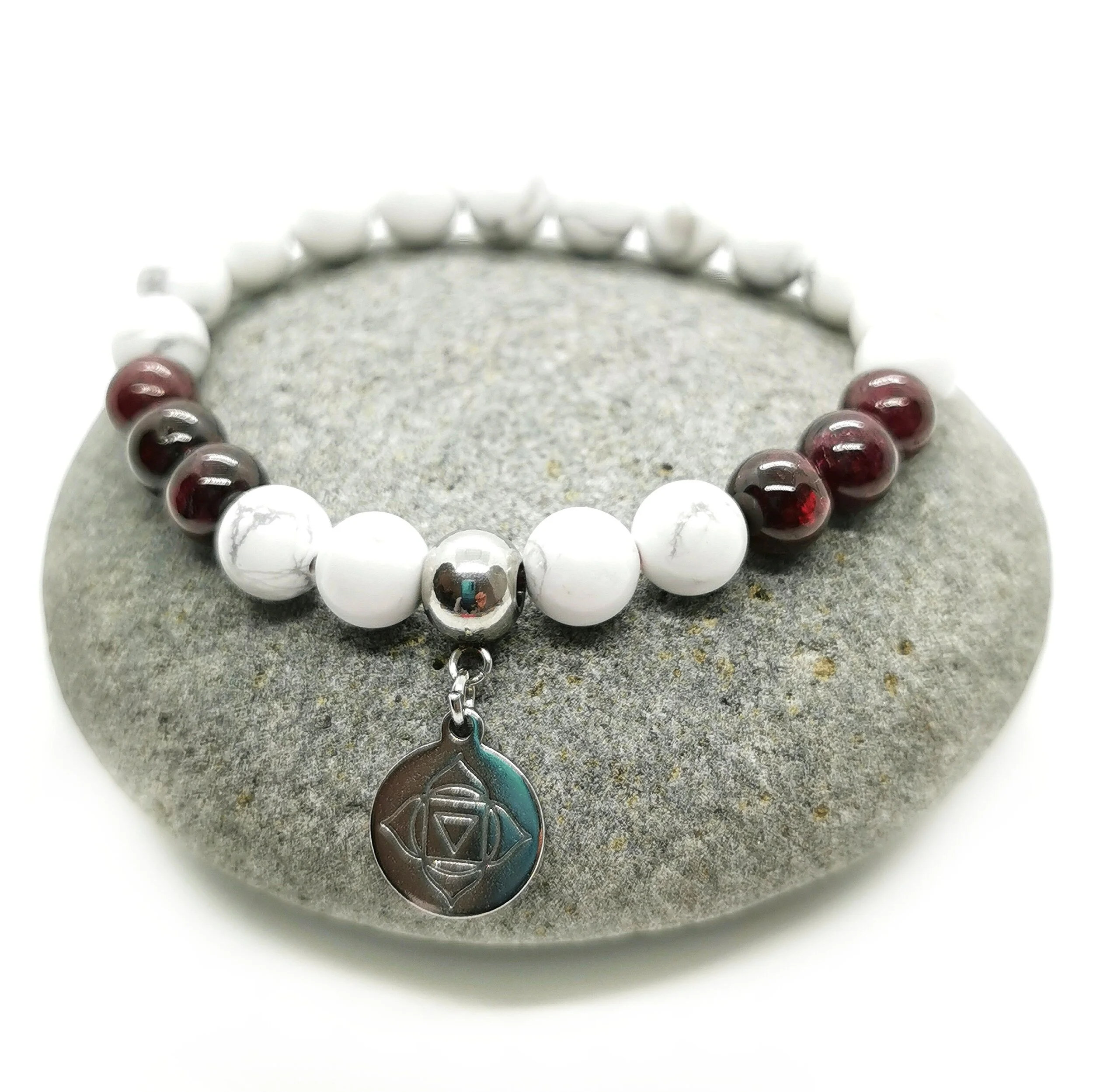 Matt Black Tourmaline and Malachite Panther Bracelet — Funky Posh