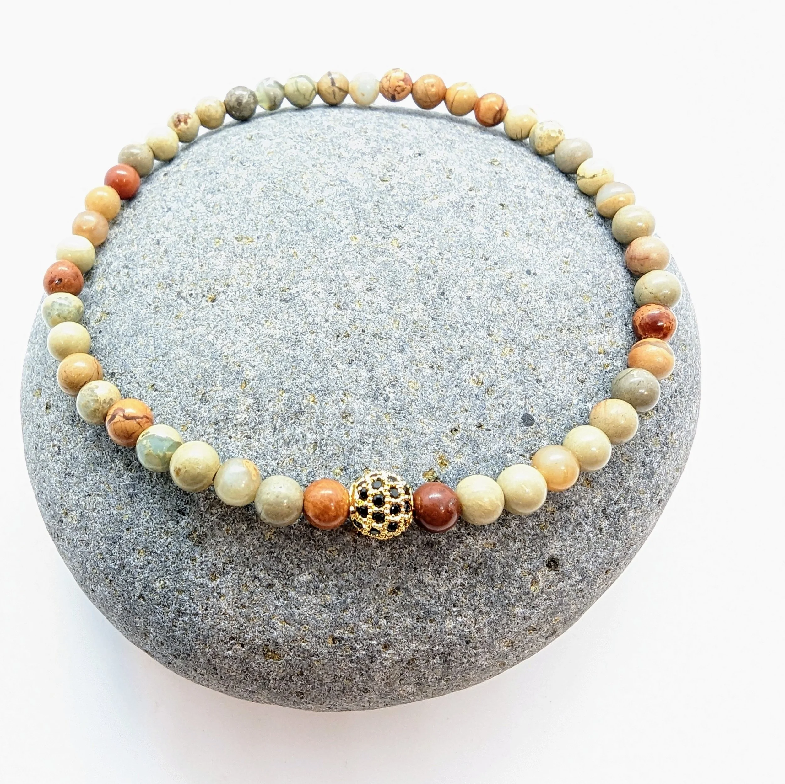 Burnt Orange Crackle Agate Koi Carp Gemstone Bracelets — Funky Posh