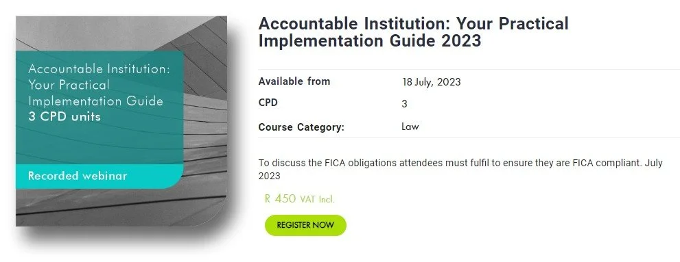 Compliance Deadline Reached: Guide for Accountable Institutions Under the Amended FIC Act ...