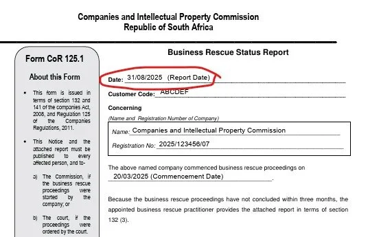 CIPC Clarifies Reporting Date on Business Rescue Status Reports ...