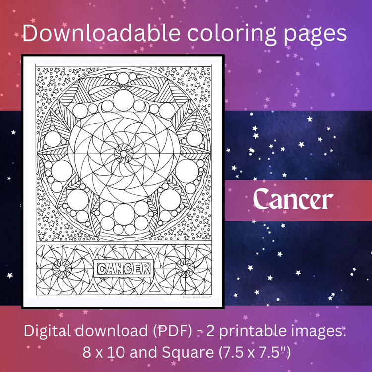 Taurus Downloadable Coloring Pages — Amy Fortier