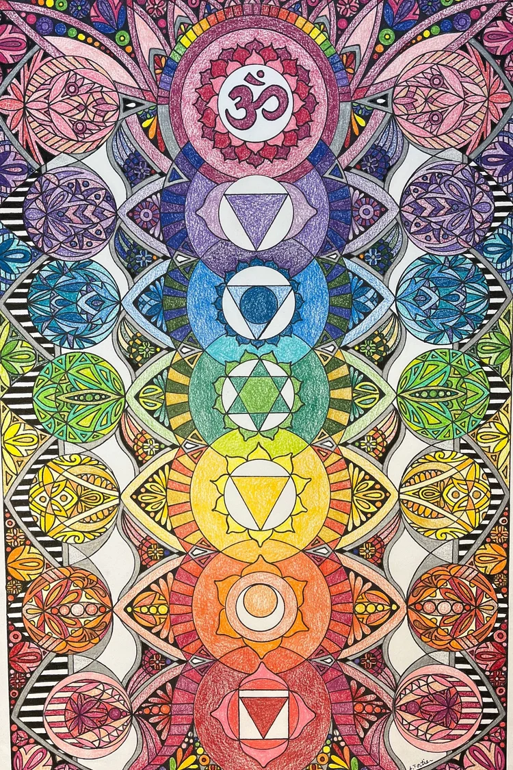 Chakras Coloring Poster and Prints — Amy Fortier