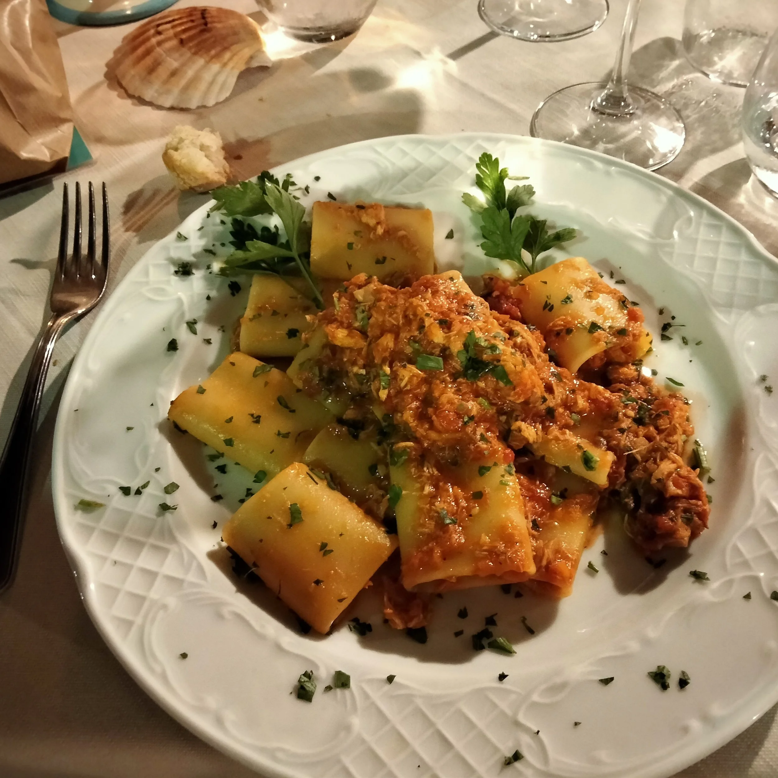 Paccheri with fish ragù — Bellavia-Travels