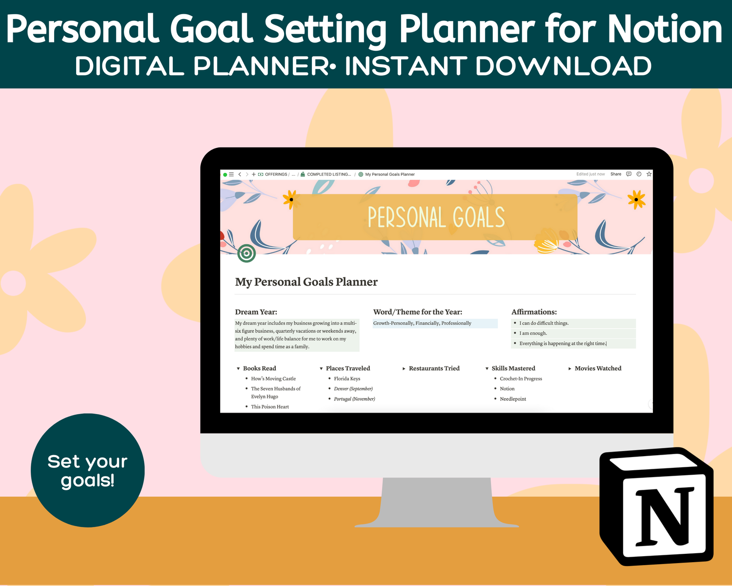 Notion Goals Planner: How to Use Use a Notion Goal Setting Template ...