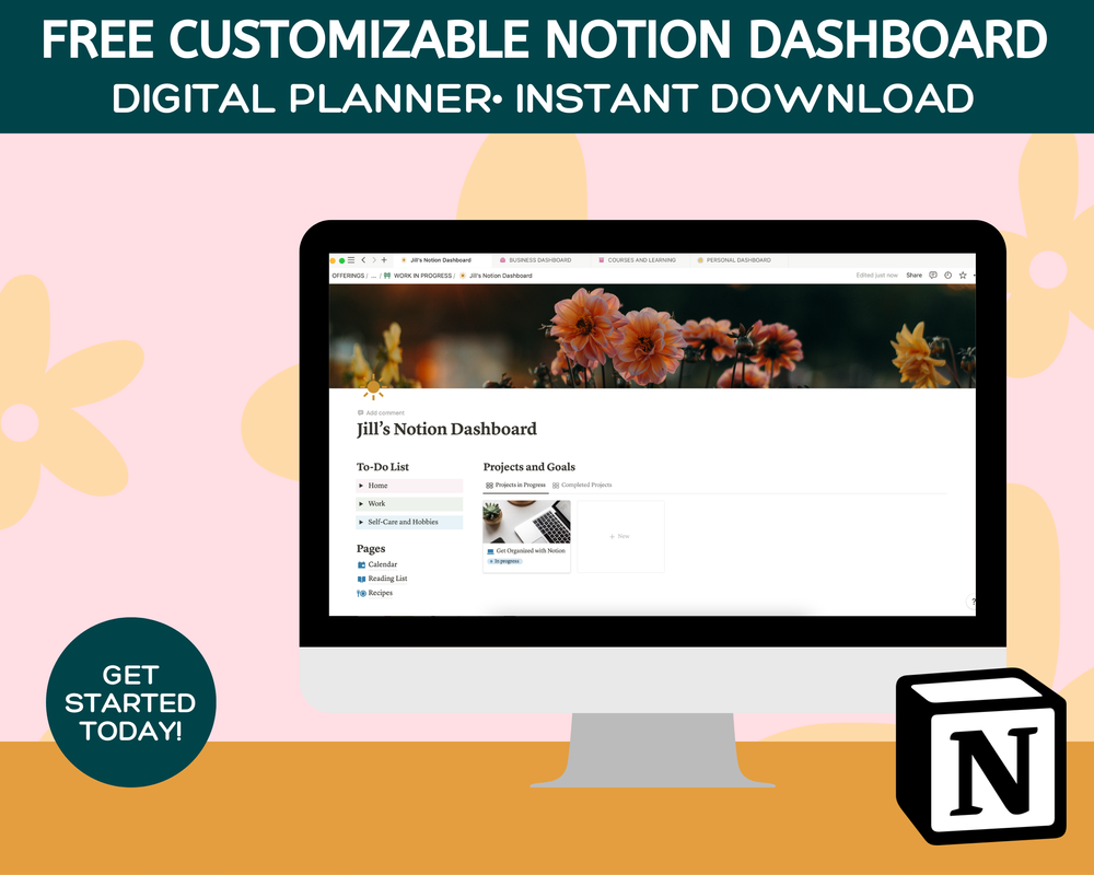 Free Customizable Notion Dashboard — jillianferraro.com