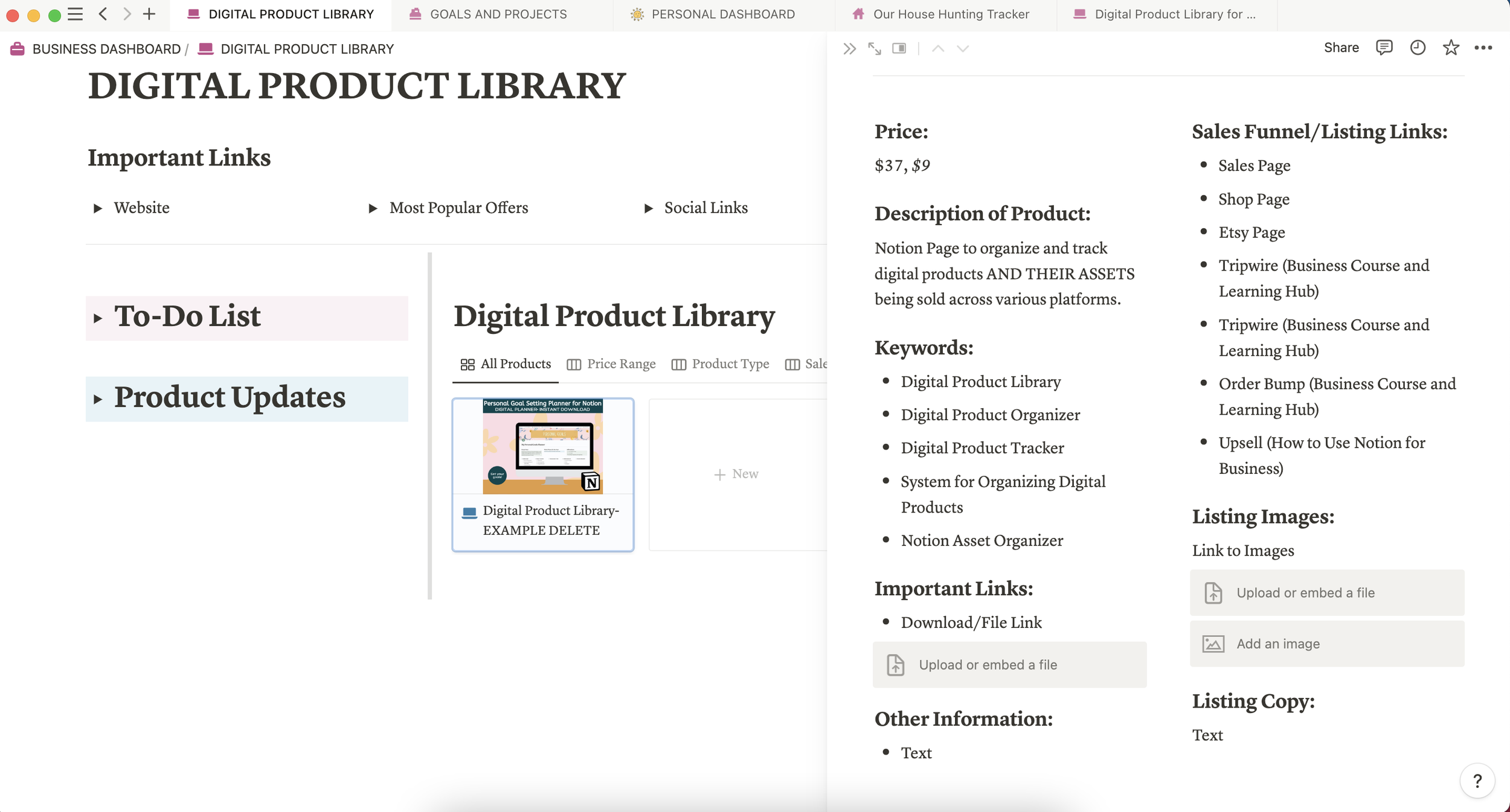 How I Created a Digital Product Organizer for Notion — jillianferraro.com