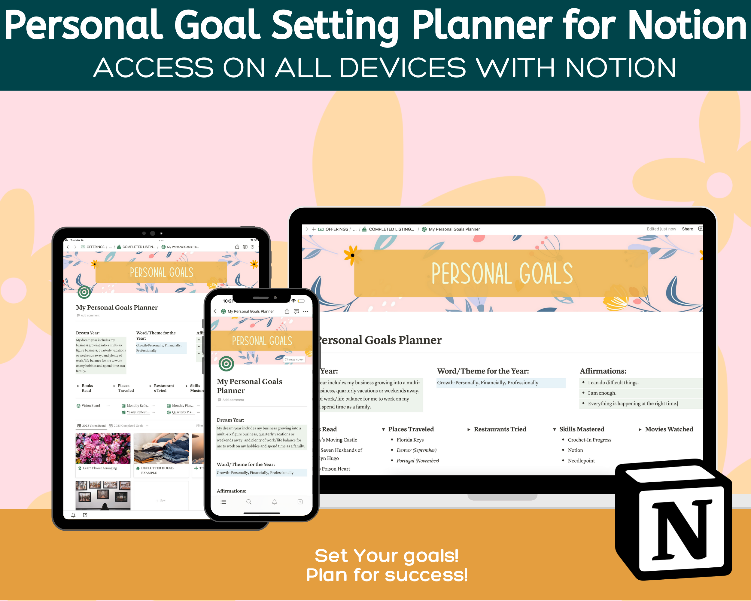 Notion Goals Planner: How to Use Use a Notion Goal Setting Template — jillianferraro.com