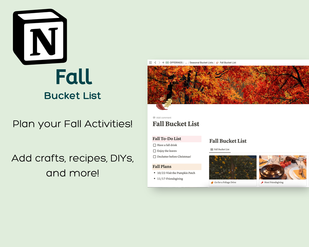Notion Template Ideas: Seasonal Bucket List Pages — jillianferraro.com