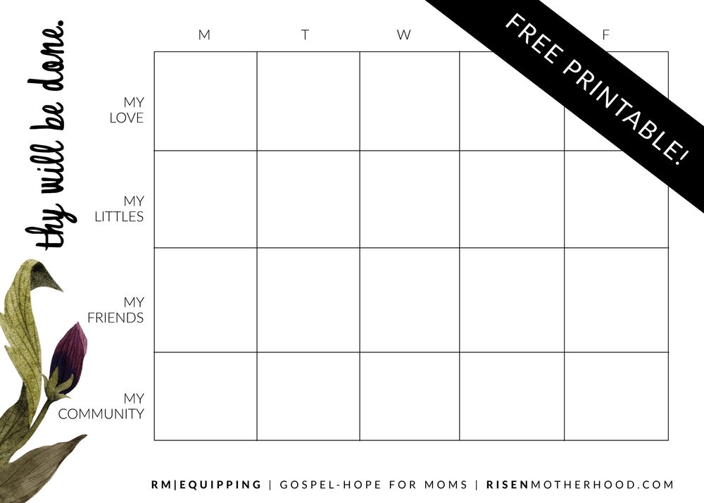 Free Printable: Weekly Prayer Card and Blank Prayer / Scripture Card ...