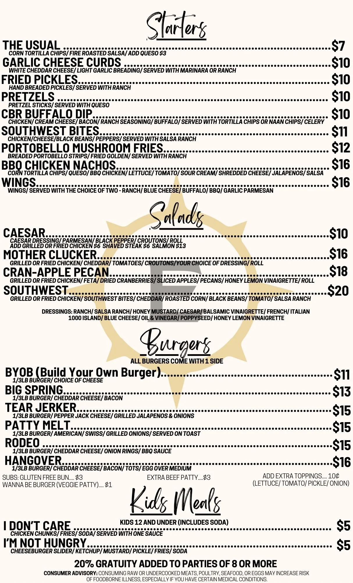Menu | Discover Delicious Choices—Visit Eastside Today — Eastside Social