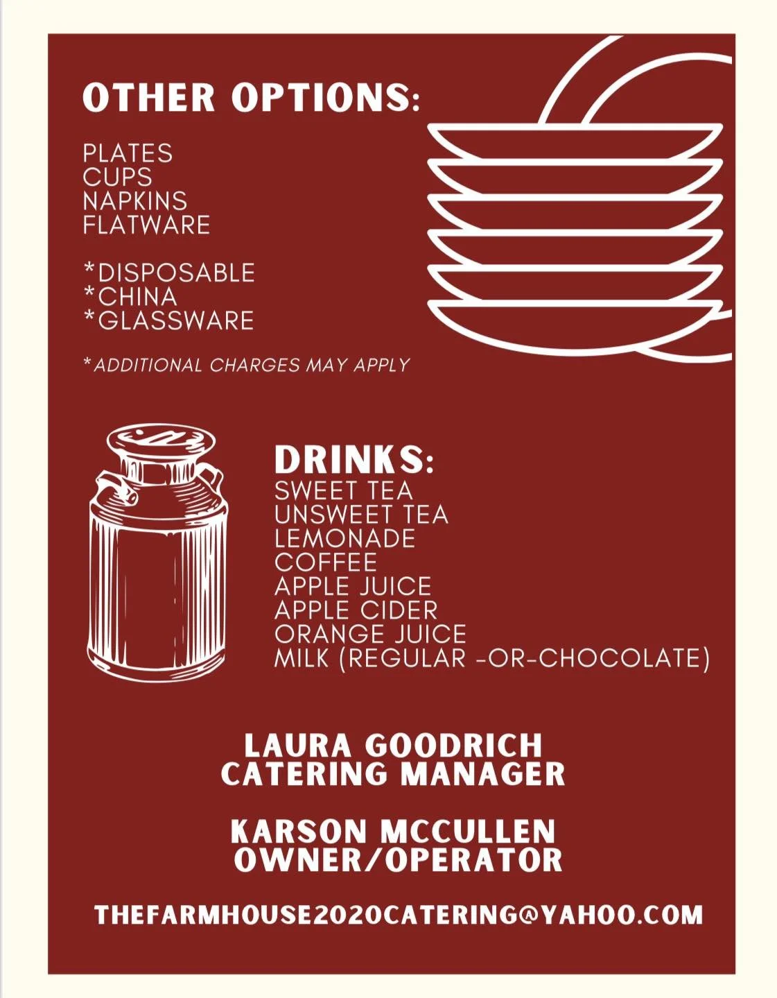 Farmhouse Catering — Farmhouse Cafe & Bakery