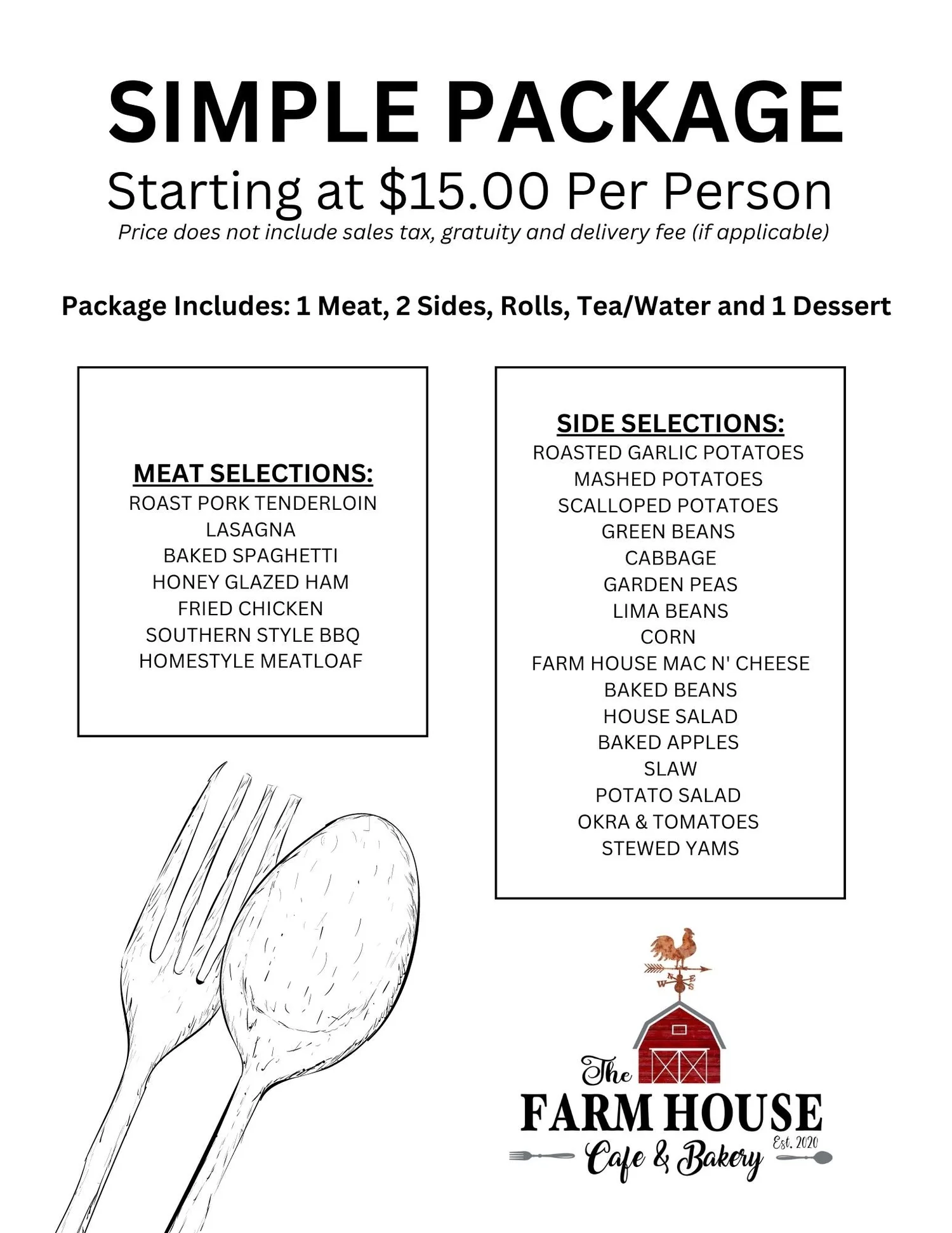Farmhouse Catering — Farmhouse Cafe & Bakery