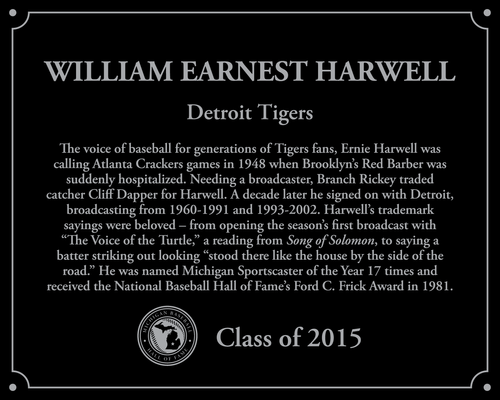 Ernie Harwell — Michigan Baseball Hall of Fame