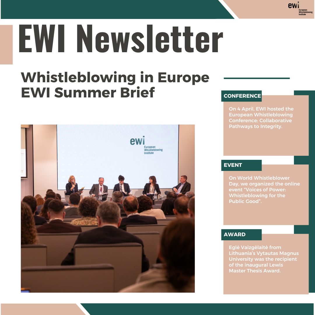 Newsletters — EWI – European Whistleblowing Institute