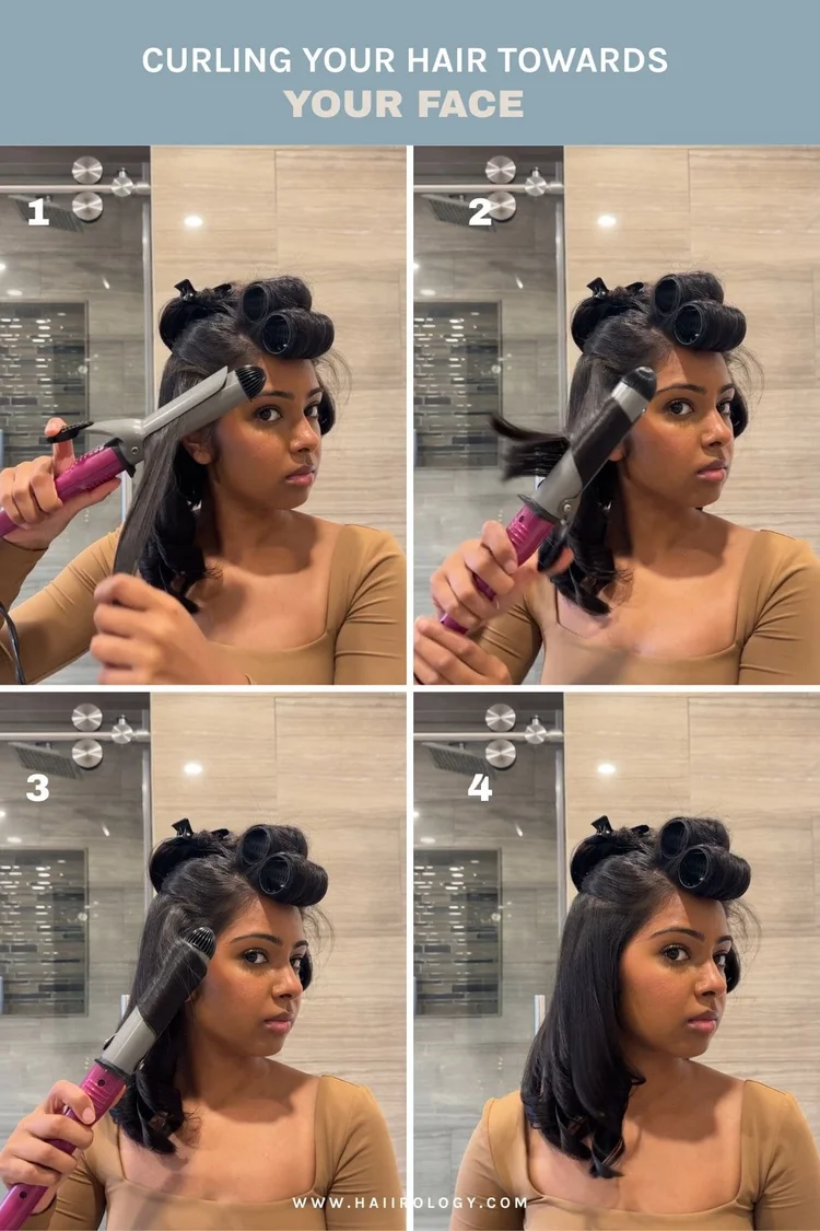 Master Curling Hair Towards Face Vs Away for Soft Glam or Major Bounce ...