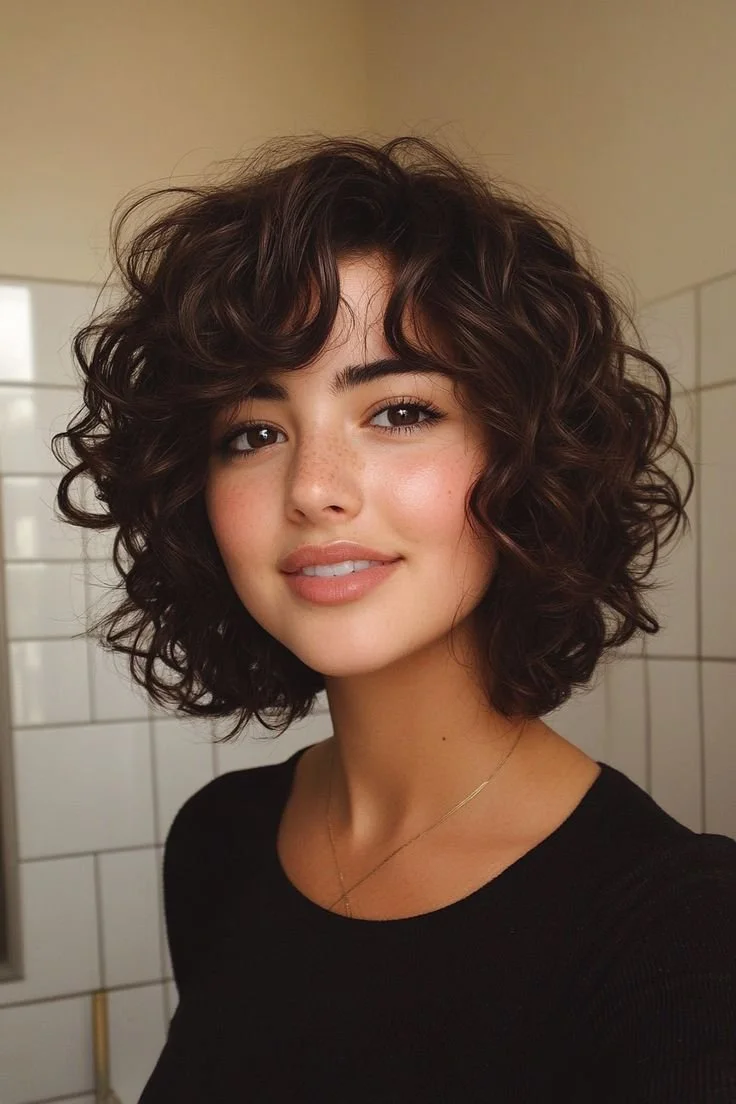 13 Medium Curly Haircuts With Bangs for Every Curl Type — Haiirology