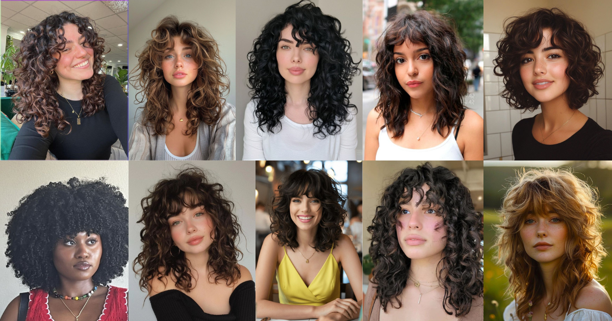13 Medium Curly Haircuts With Bangs for Every Curl Type — Haiirology