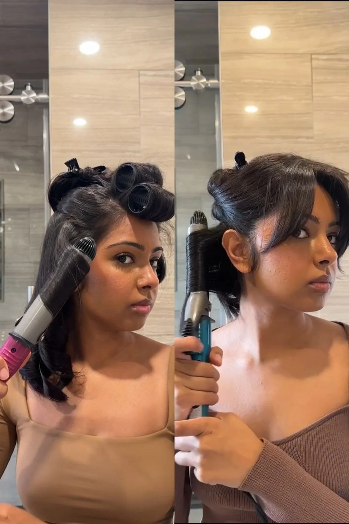 Master Curling Hair Towards Face Vs Away for Soft Glam or Major Bounce ...