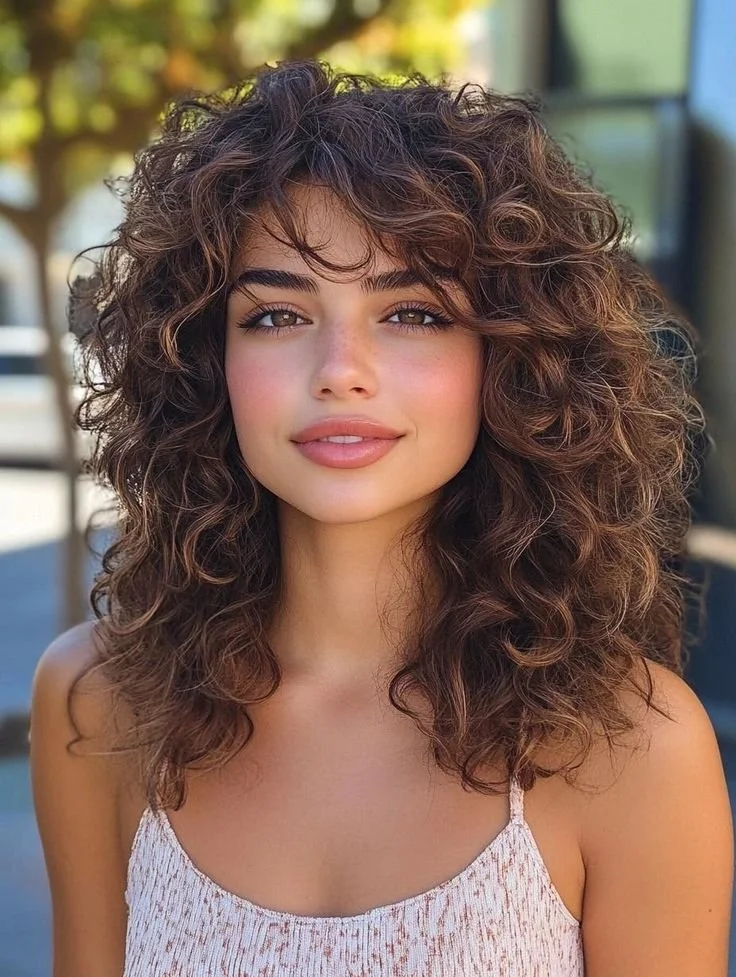 Stunning Medium Curly Haircuts with Bangs That Will Make Heads Turn ...
