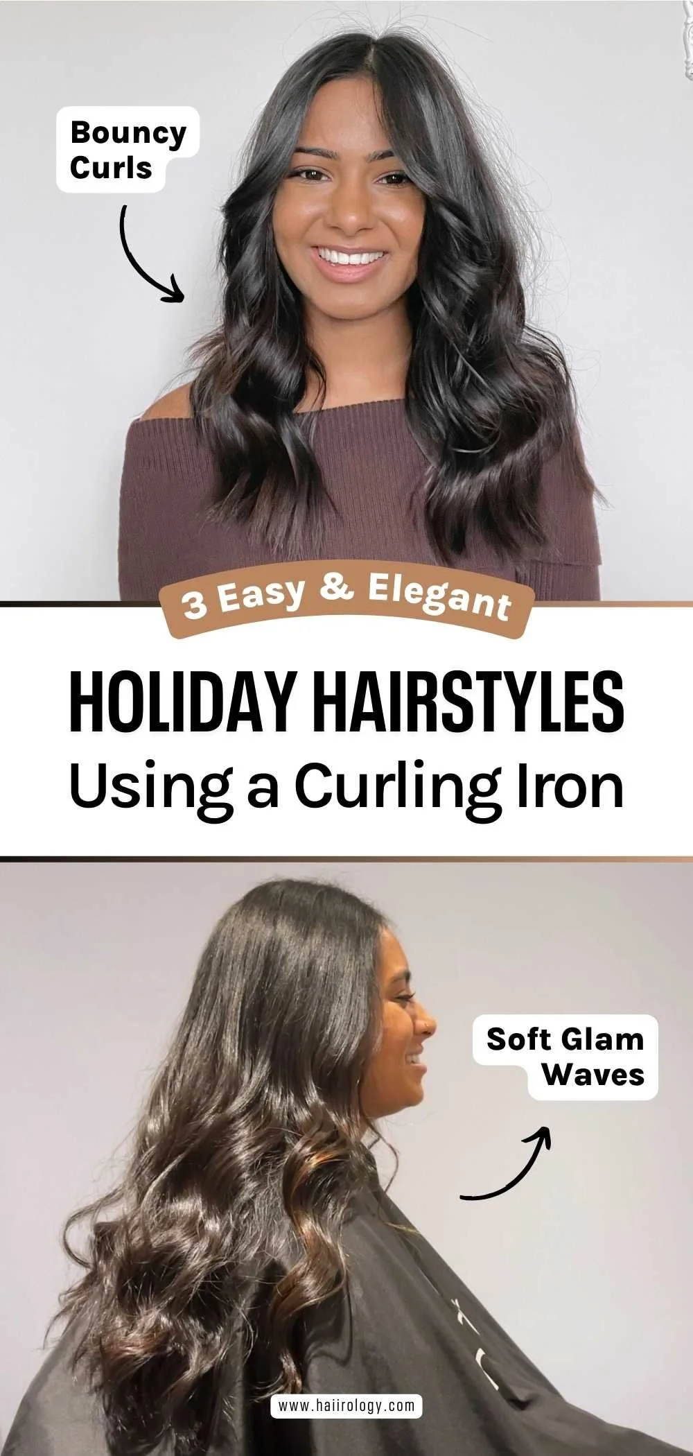 Easy & Elegant Holiday Hairstyles Using a Curling Iron — Haiirology