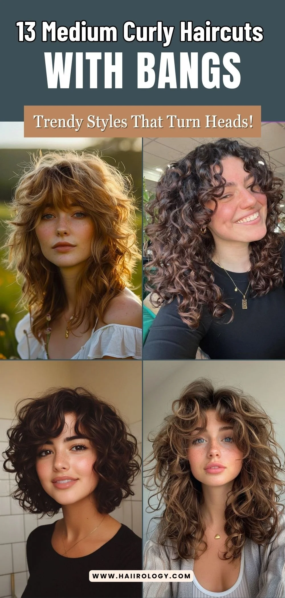 Stunning Medium Curly Haircuts with Bangs That Will Make Heads Turn ...